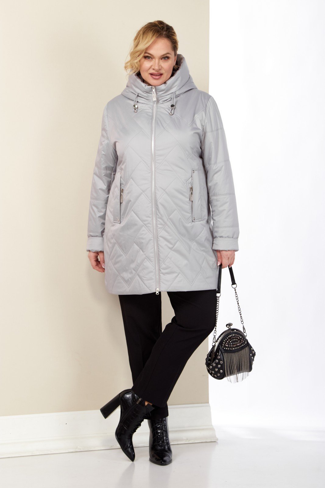 Куртка 2186 светло-серый Shetti купить в интернет магазине | в наличии